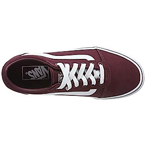 Vans Women's WM Ward Sneaker, Red ((Canvas) Burgundy Olq), 8