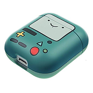 WiLLBee Adventure Time Compatible with AirPods Case Key Ring Keychain Key Holder Hard PC Shell Strap Hole Cover - Lovely BMO