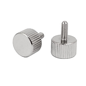 uxcell M3x8mm Nickel Plated Flat Head Knurled Thumb Screw 10pcs for Computer PC Case