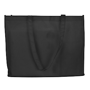 DALIX 20" Extra Large Reuseable Eco-Friendly Recycled Material Tote Bag in Black-12 PACK