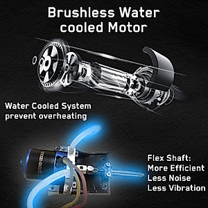 VOLANTEXRC Brushless Remote Control Boat VectorSR80 45MPH High-Speed RC Boats for Adults Ready to Run Waterproof Design Fast RC Boat with Self-Righting for Lake & River Toy Gifts (798-4 RTR)