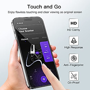 JETech Full Coverage Screen Protector for iPhone 14 Pro Max 6.7-Inch (NOT FOR iPhone 14 Pro 6.1-Inch), 9H Tempered Glass Film Case-Friendly, HD Clear, 3-Pack