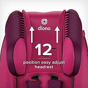 Diono Radian 3RX 3-in-1 Rear and Forward Facing Convertible Car Seat, Adjustable Head Support & Infant Insert, 10 Years 1 Car Seat Ultimate Safety and Protection, Slim Fit 3 Across, Pink Blossom