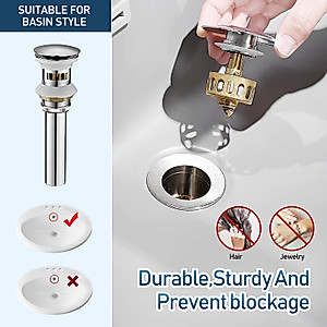 Chrome Bathroom Faucet Single Handle Bathroom Vanity Sink Faucet with Pop-up Drain and Faucet Supply Lines Rv Lavatory Vessel Faucet Basin Mixer Tap