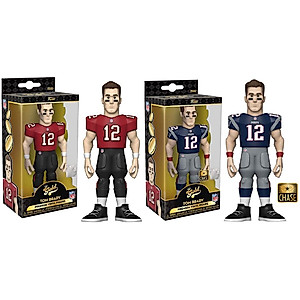 Tom Brady (Buccaneers & Patriots) Funko Gold & Chase 5" NFL Combo (2)