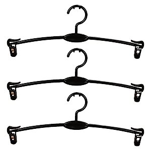 15pcs Home Practical for Shop Holder Simplicity Clothes Underwear Dresses Black Drying Coat with Clips Bra Pants Support Plastic Hangers Trousers Rack Skirt Panties Laundry