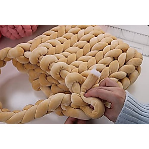 Chunky Yarn for Arm Knitting, guofa Giant Soft Fleece Yarn Bulky Yarn for Throw Blanket Pillow, Hand Knitting Bag, Cat Bed and DIY Home Decorations