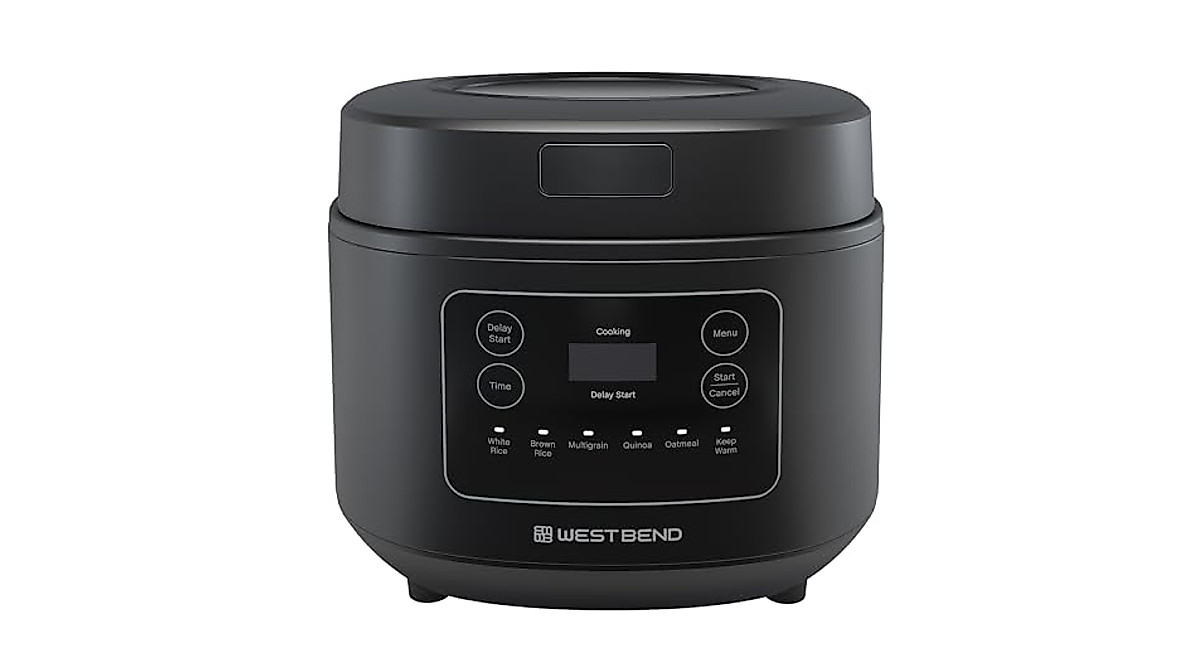 West Bend Rice & Grain Cooker | 7-in-1 Programmable 12-Cup