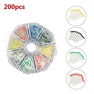200Pcs Fiber Post Kit Glass Quartz Teeth Restorative Straight Post 1.0/1.2/1.4/1.6mm