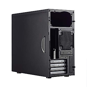 Fractal Design Core 1100 - Mini Tower Computer Case - mATX - High Airflow and Cooling - 1x 120mm Silent Fan Included - Brushed Aluminium - Black