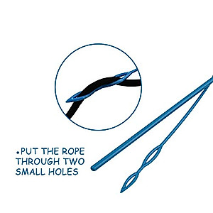 1Pcs 23In Flexible Plastic Drawstring Threader Tool, Easy Threader Drawstring Replacement Tool for Jackets Swim Trunks Pants Sweatpants Shorts Hoodies (Blue)