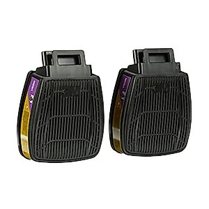 Secure Click P100 Respirator Cartridge/Filter, Secure Click D80926 Multi-Gas/Vapor Combination Cartridge, NIOSH Approved, Dual-Flow for Greater Breathability and Comfort, 1 Pair