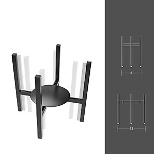 2-Pack Adjustable Indoor Outdoor Plant Stand - Black Heavy Duty Metal Plant Holder,Mid Century Flower Stand Fits 6- To 11.8-inch Plant Pots,Floor Planter Stands That Can Hold Over 150 lbs,Anti-rust