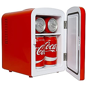 Coca Cola KWC4 KWC4B Polar Bear 4 litres Mini Fridge, 4 Liters, Red/White