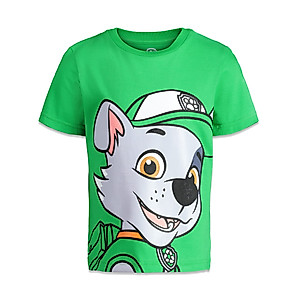 Nickelodeon Paw Patrol Marshall Rubble Rocky Chase Toddler Boys 4 Pack Graphic T-Shirts Chase, Marshall, Rubble & Rocky 3T