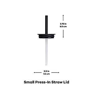 Hydro Flask Press-In Lids Various - Tumbler and Coffee Mug Accessory, black, staw lid Small