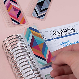 Erin Condren Designer Accessories - Snap-in Bookmarks - Oh So Retro, 3 Pack Compatible with Erin Condren Spiral Notebooks, Planners, Agendas and Much More