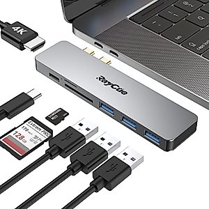 USB C Adapters for MacBook Pro, MacBook Air M1 USB Accessories with 4K HDMI, Thunderbolt 3 Charging Port, 3 USB 3.0, SD/TF Card Reader, MacBook Pro USB Adapter for MacBook Pro/MacBook Air 2020-2016