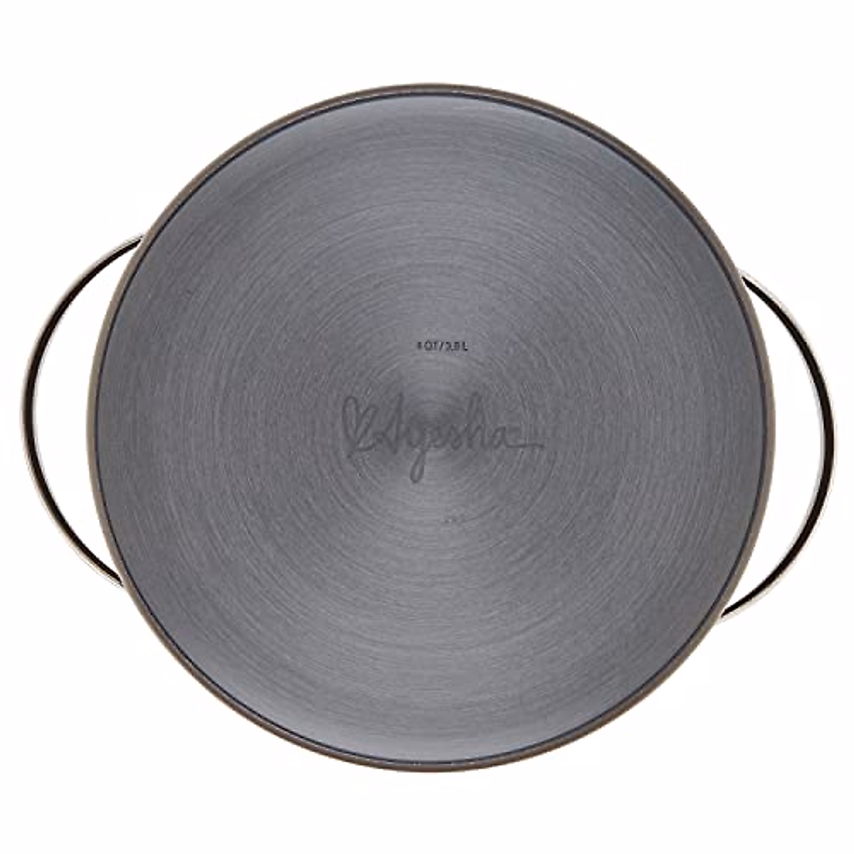 Ayesha Curry Kitchenware Professional Hard Anodized Nonstick Sauce Pot/Saucepot/Saucepan with Lid, 4 Quart, Charcoal