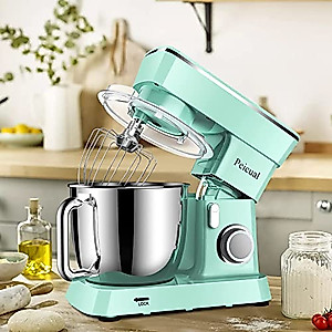 Upgraded Household Stand Mixer for Peicual 800W 10+P Speed High-Performance Tilt-Head Electric Kitchen Mixer 5.5 QT Stainless Steel Bowl with Dough Hook Flat Beater Wire Whisk & Splash Guard