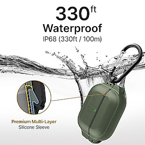 Catalyst Total Protection Case for AirPods Pro 2nd Generation Case - Waterproof, and Shockproof Rugged Full Body Case for AirPods Pro 1 and AirPods Pro 2, Secure Locking System Case with Carabiner
