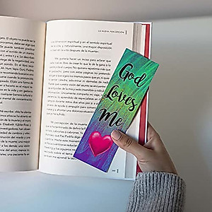 Children's Christian Bookmark - God Loves Me | John 16:27 | Pack of 25