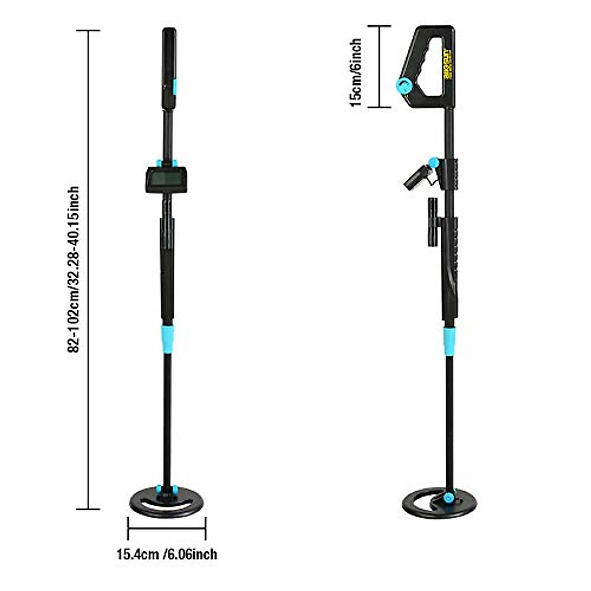 ALLOSUN TS20B Junior Metal Detector with Waterproof, Black