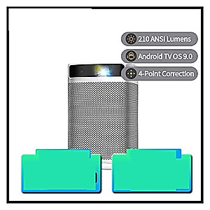 Mini Portable Projector Screenless TV 1080P Android TV 9.0 Full HD DLP 10400mAh Battery WiFi Bluetooth 300 Ansi