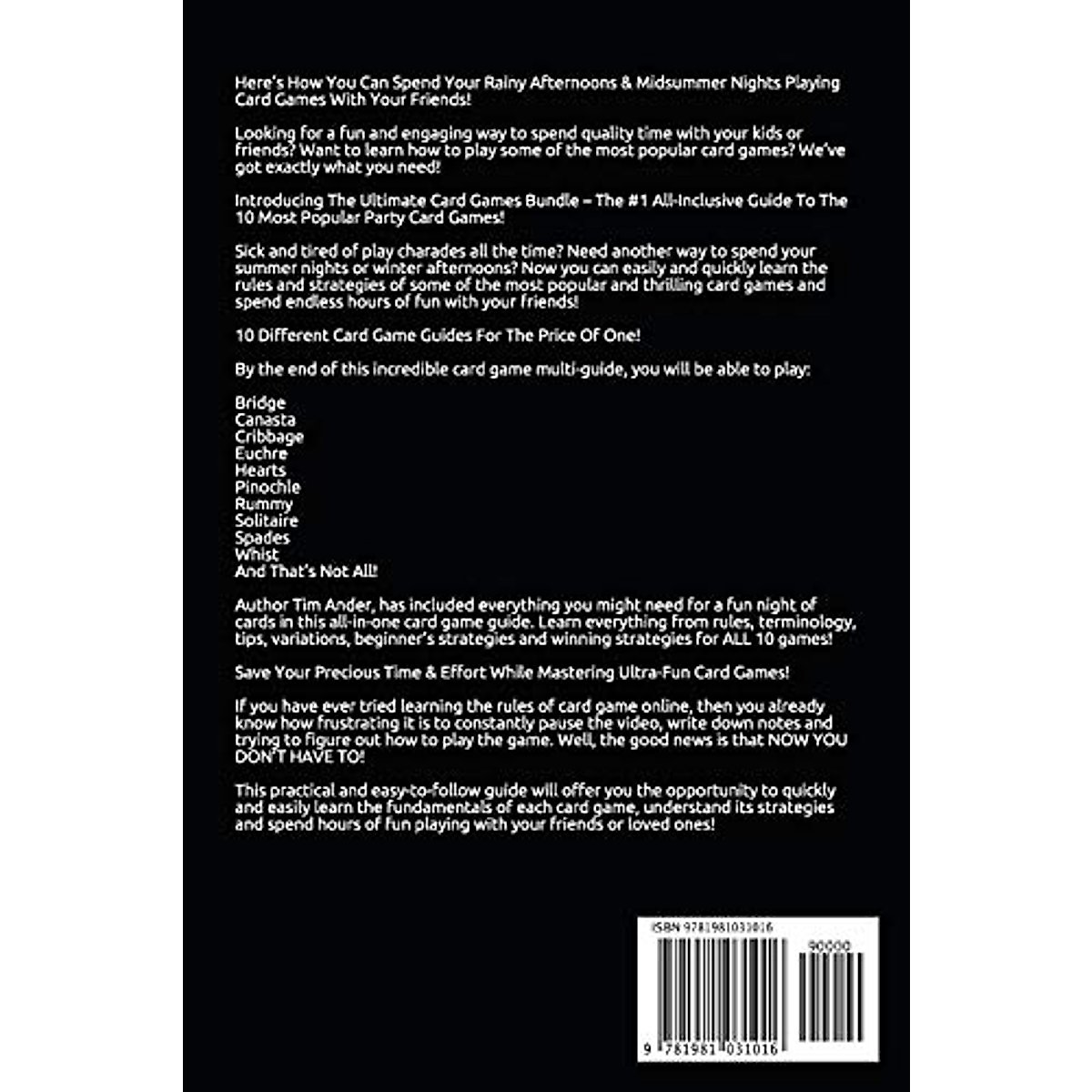 Card Games: A Beginner’s Guide to The Most Popular Card Games for 1-8 Players (Card Games for Beginners)