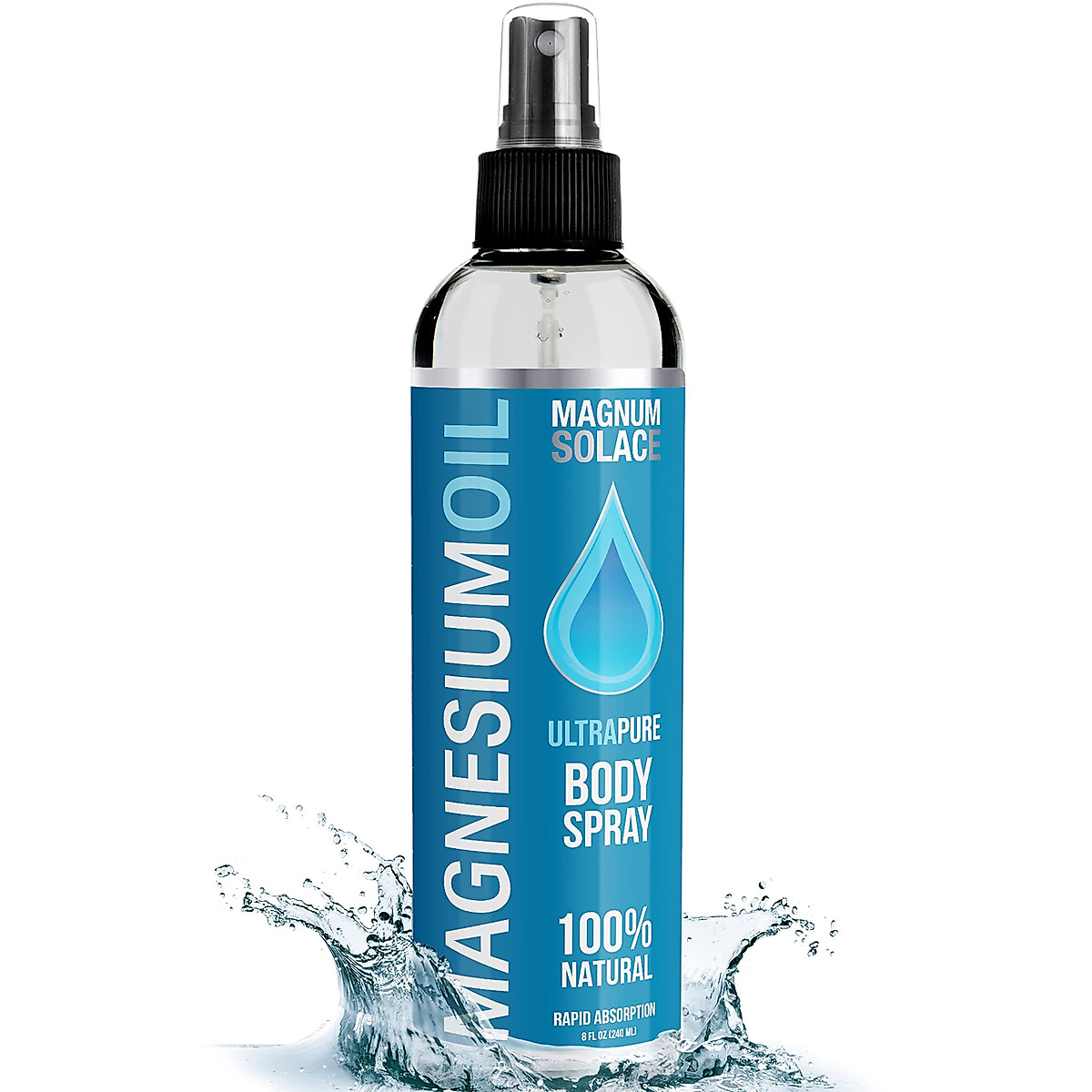 Pure Magnesium Oil Spray - 100% Natural Magnesium Spray - Sourced from The Dead Sea, 8 oz