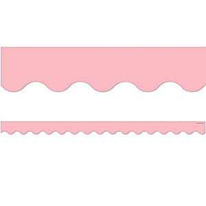 Teacher Created Resources Pastel Pink Scalloped Border Trim
