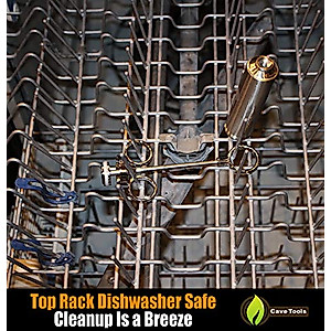 Cave Tools 2.3-oz Stainless Steel Meat Tenderizer Injection Syringe Kit with 3 Precision Marinade Injectors - BBQ Grill and Smoker Accessories