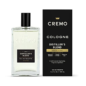 Cremo Cologne for Men - Distillers Blend Mens Cologne Spray - A Combination of Kentucky Bourbon, Smoked Vetiver and American Oak, Fragrances For Men, 3.4 Fl Oz