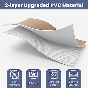 StaHom Drawer Liner, Shelf Liners for Kitchen Cabinet Waterproof & Oil-Proof Cupboard Liner Non-Slip Drawer Mat PVC Material Non Adhesive Kitchen Liner for Countertop Beige 11.8 x 59 Inches