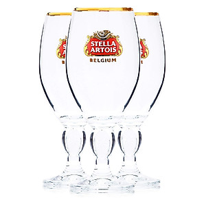 Tanwater Stella Artois - Juego de 3 vasos de cerveza (tamaño grande, 40 cl)