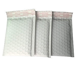 3.5x5 Inch White Poly Bubble Mailers Padded Envelopes, Self-Sealing Shipping Bags 50 Pack