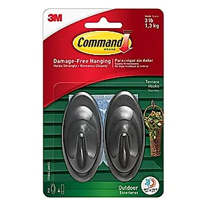 Command Outdoor Medium Terrace Hooks, 4-packages (17086S-AWES)