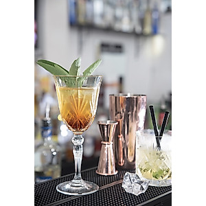 Lorenzo RCR Crystal Collection Water Glass Set Lorren Home Trends-Melodia, 6 Count (Pack of 1), Red Wine Goblet,7.5 fluid ounce