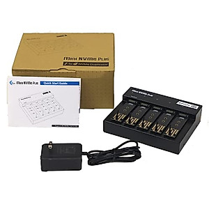 EZ Dupe 1 to 4 M.2 Duplicator - M.2 NVMe / M2 SATA NGFF (PCIe/ACHI NVMe) B Key, M Key, B+M Key 2230 2242 2260 2280 Module Internal SSD Cloner Copier 45MB/Sec MiniNVMe Plus