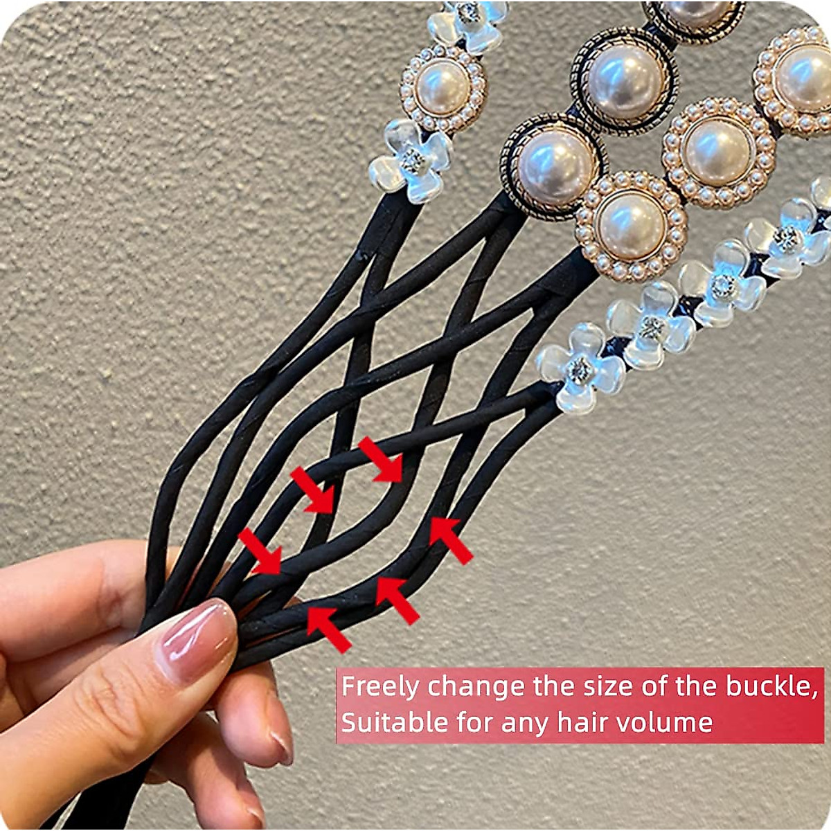 Kebolun Life 4 Pcs Tie Dye Deft Bun Hair Bun Makers for Women's Gradient French Twist Hairstyle - Velvet Scrunchie Classy Multicolor Cloth Magic Clip Reusable Quick Bun