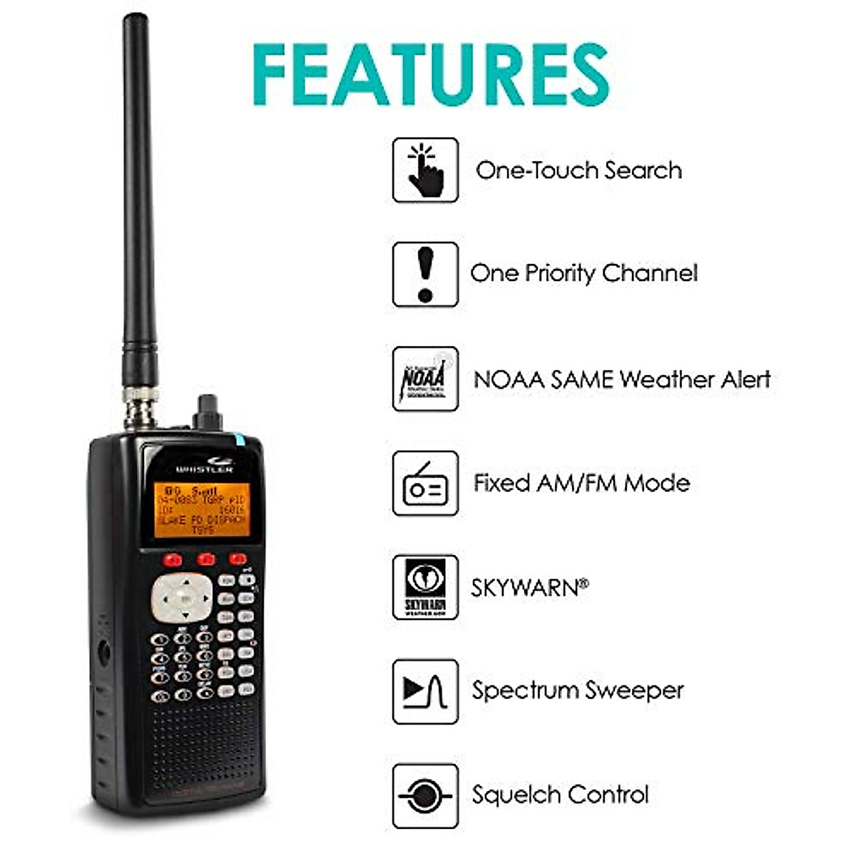 Whistler WS1040 Handheld Digital Scanner Radio