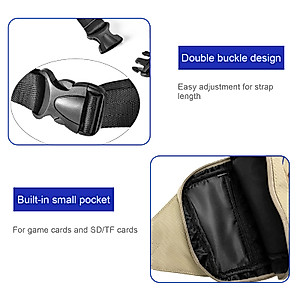 Steam Deck Carrying Bag, Switch/Switch OLED console&Accessories Travel Carrying Case, Mini Retro Console Style Travel Bag, Small Portable Sling Crossbody Shoulder Bag for Hiking Walking Biking (Gold)