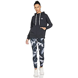 Under Armour Women's Rival Fleece Full Zip Hoodie , Black (001)/White , XX-Large