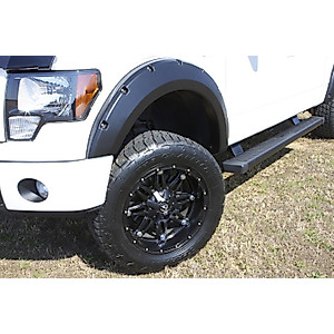 Lund RX312T Elite Series Black Rivet Style Textured Front and Rear Fender Flare - 4 Piece