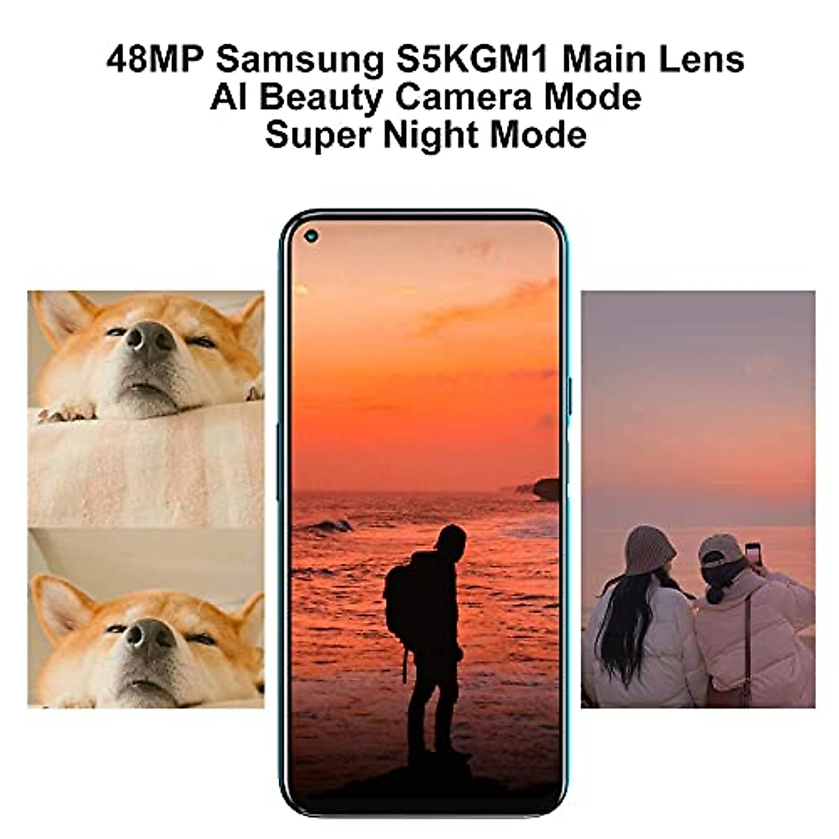 CUBOT Unlocked Phone, X30 8GB+128GB Unlocked Cell Phone, 6.4" Screen Android Phone, 48MP Camera, 4G Dual SIM Phone, 4200mAh Battery, AT&T, GSM, T-Mobile, US Version, Gradient Green