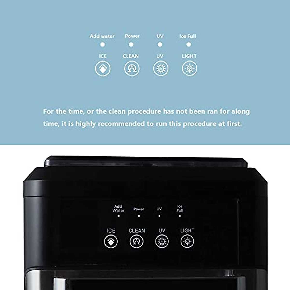 Northair Countertop Nugget Ice Maker 44lbs Per Day with a Ice Scoop