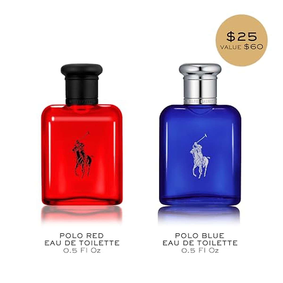 RALPH LAUREN FRAGRANCES Polo Red & Polo Blue - Eau de Toilette – Men’s Cologne – 2-Piece Mini Gift Set – Travel Size - 0.5 Fl Oz Each