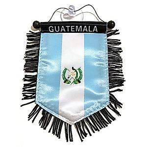 PRK 14 Guatemala Guatemalan Flags for Cars Decals Sticker Small Rearview Mirror Automobile Accessories Homes Design Hanging Mini Banners Windows Sticks to Glass Quality Made Mini Banners