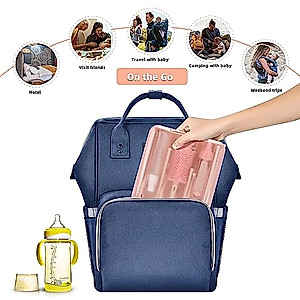 Maclined Travel Baby Bottle Cleaner Set with Drying Rack Extendbale Protable Silicone Bottle Brush, Nipple Cleaner Brush,Straw Brush Compact Size Baby Essential for Newborn & Moms