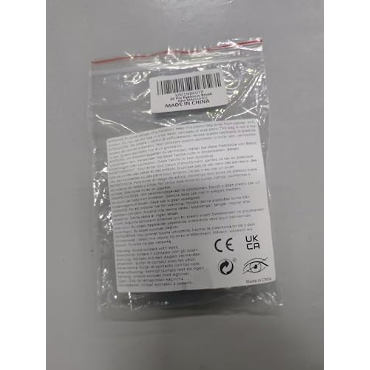 20 Pcs Micro Eyebrow Brush With Cap,Eyebrow Spoolie Brush Micro Eyebrow Lamination Brush 2 Size Multifunctional Micro Spooly Lash Mascara Brush Comb for Eyelash Lift Extensions Brow Clean(White,Black)